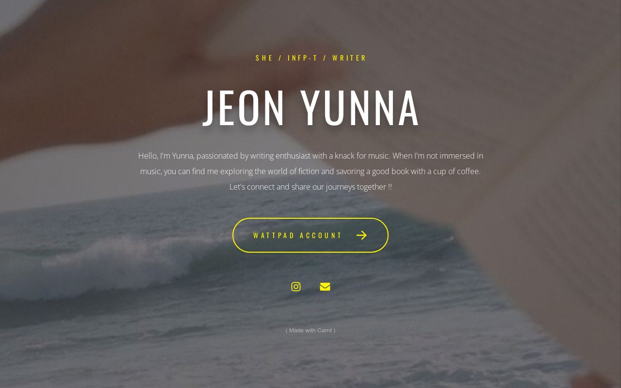 Jeon Yunna introduction carrd